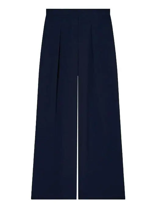 Emporio Armani Pleated Palazzo Trousers - Blue