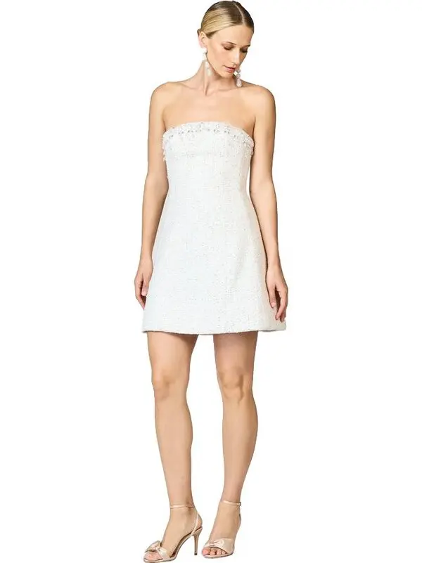 Sachin & Babi Strapless Tweed Mini Dress - Neutral