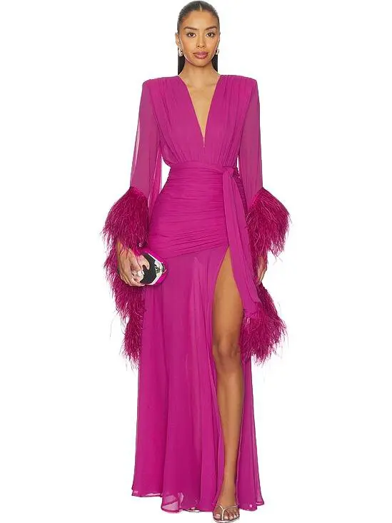 BRONX AND BRONCO Geisha Maxi Dress - Pink