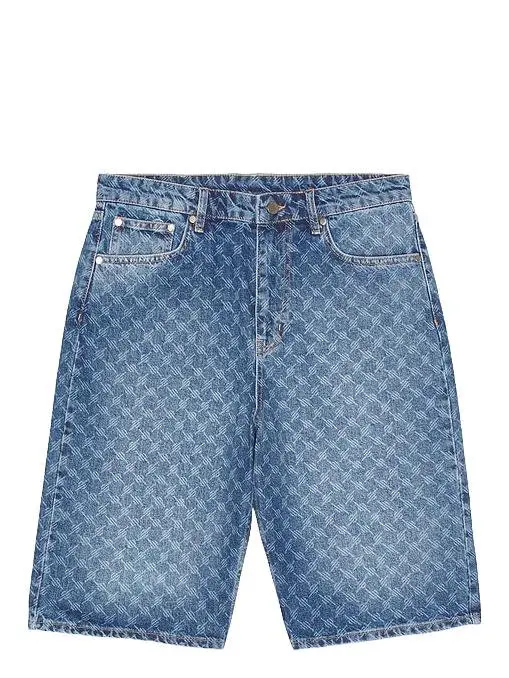 DAILY PAPER Monogram Denim Shorts - Blue