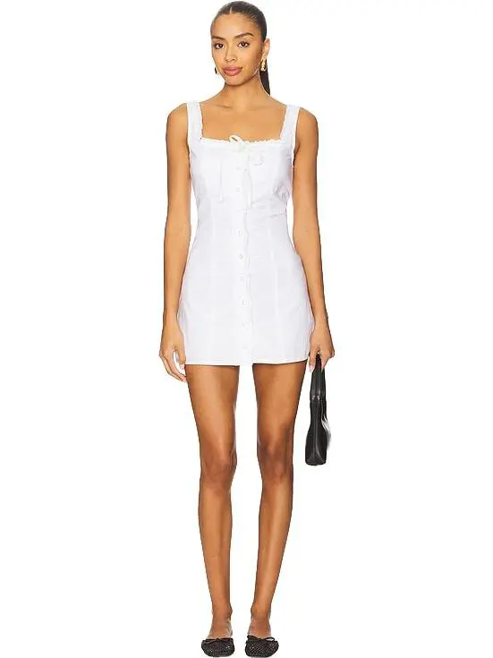 SNDYS Cottage Mini Dress - White