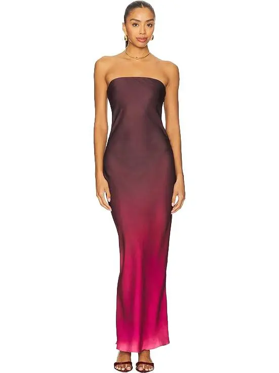 Rococo Sand Strapless Maxi Dress - Wine