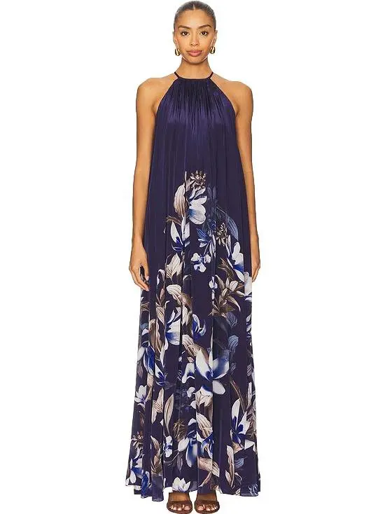 Rococo Sand Halter Maxi Dress - Navy
