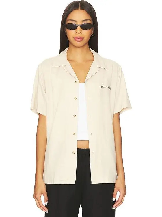 MOTEL MARGARITA Mallorca Button Up Shirt - Bone