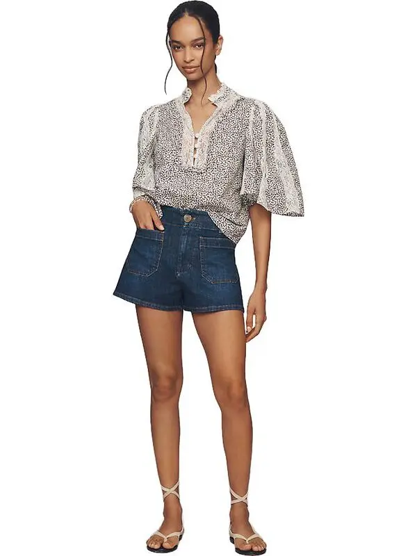 Maeve The Colette Denim Shorts - Dark Denim