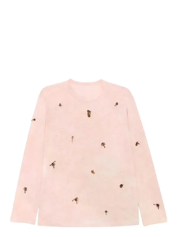 JNBY Cotton Long-sleeved T-shirt - Pink