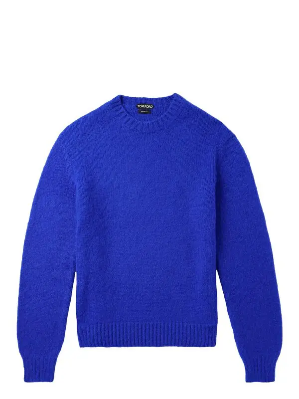TOM FORD Brushed Cashmere Sweater - Blue