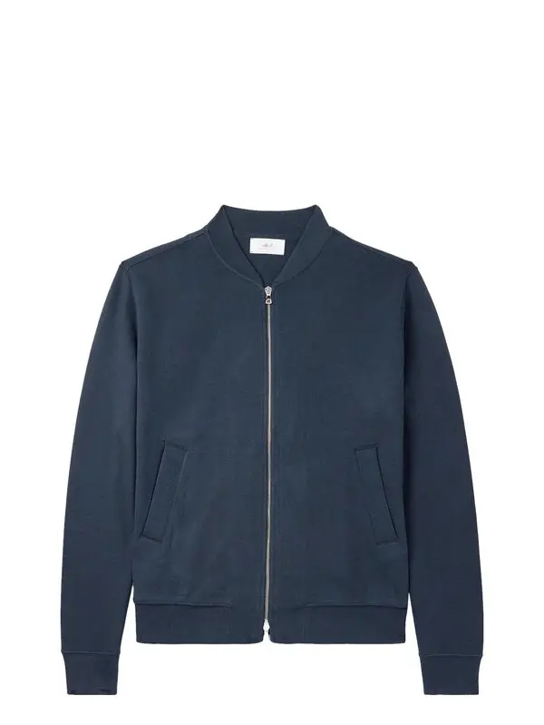 Mr P. Cotton Zip-up Sweatshirt - Blue