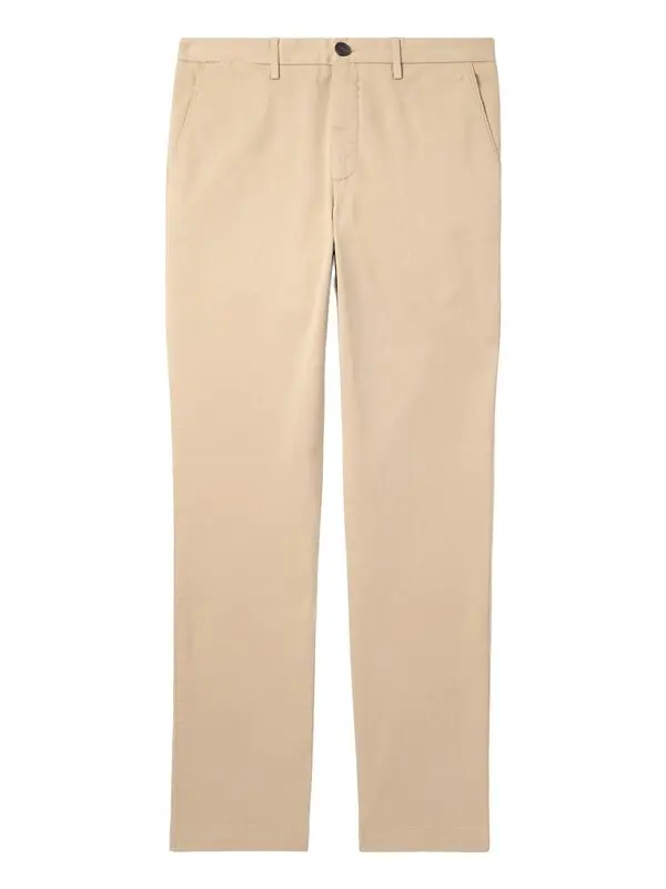 Mr P. Samuel Straight-leg Organic Cotton-blend Twill Chinos - Neutrals