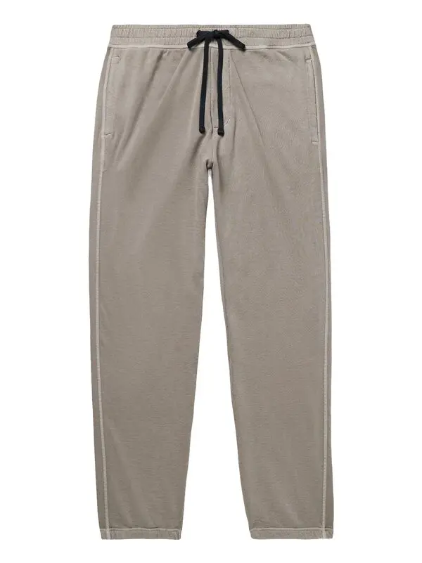 JAMES PERSE Straight-leg Cotton-jersey Sweatpants - Gray