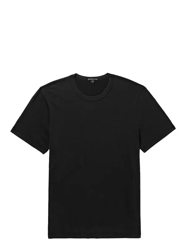 JAMES PERSE Lotus Cotton-jersey T-shirt - Black