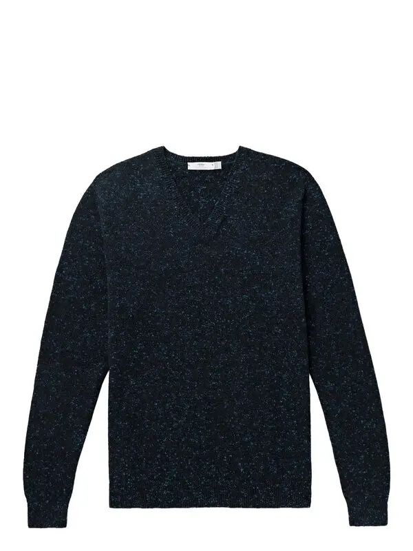 Inis Meáin Merino Wool And Cashmere-blend Sweater - Blue