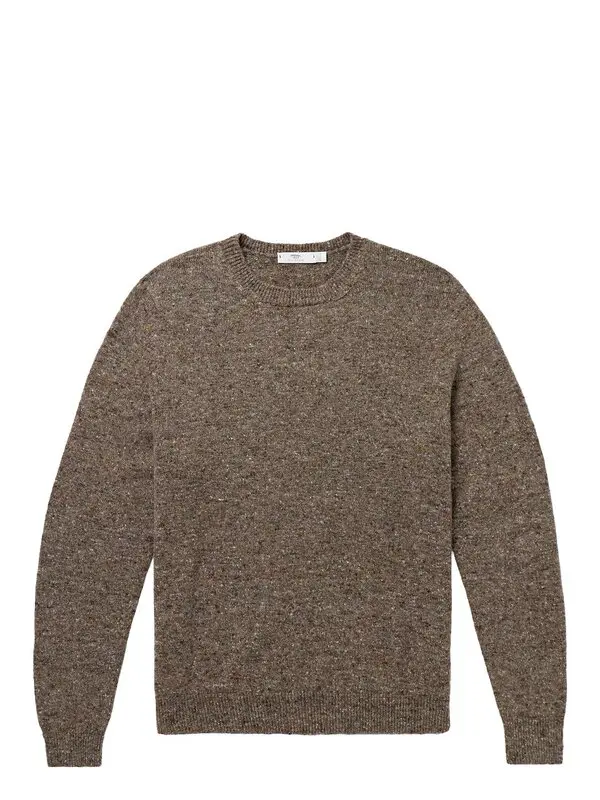 Inis Meáin Merino Wool And Cashmere-blend Sweater - Brown