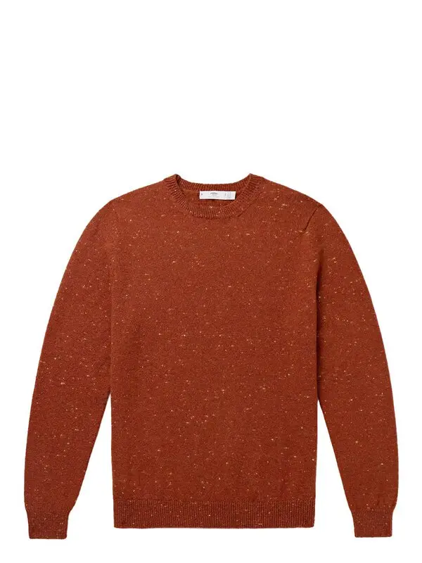 Inis Meáin Merino Wool And Cashmere-blend Sweater - Orange