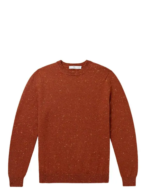 Inis Meáin Merino Wool And Cashmere-blend Sweater - Orange