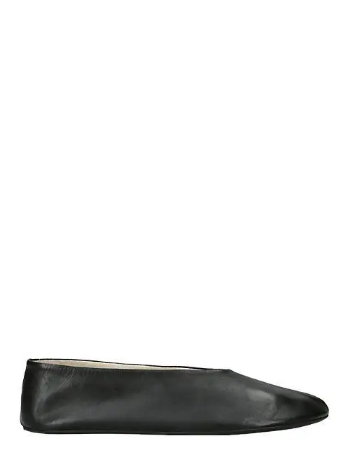 THE ROW Stella Leather Slipper - Black