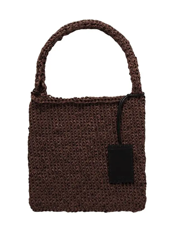 THE ROW Didion Large Woven Waxed-cotton Shoulder Bag - Brown