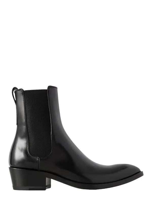 TOM FORD Leather Chelsea Boots - Black