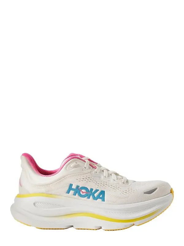 HOKA Bondi 9 Rubber-trimmed Mesh Sneakers - Off-white