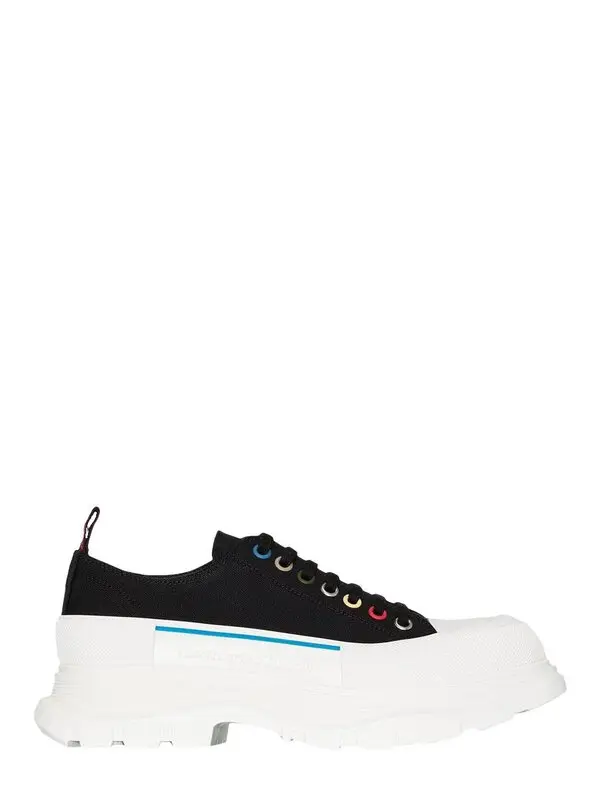 Alexander McQueen Tread Slick Lace-up Sneakers - Black