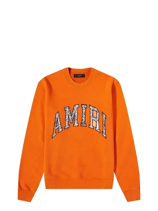 Amiri Bandana Applique Crew - Orange