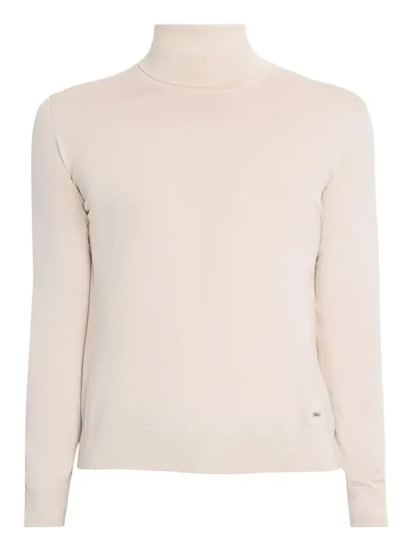 Brioni Cashmere And Silk Slim Turtleneck Sweater - Ivory