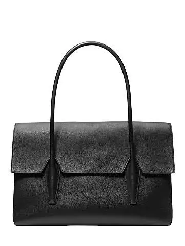 Michael Kors Natasha Large Leather Satchel - Black