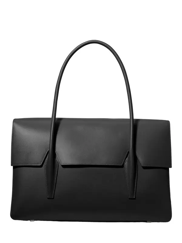 Michael Kors Natasha Large Leather Satchel - Black