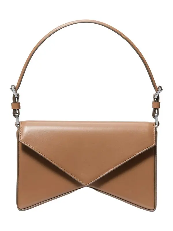 Michael Kors Manhatta Medium Leather Shoulder Bag - Brown