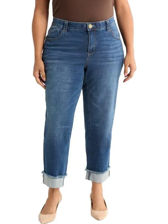 Wit & Wisdom High Waist Straight Leg Jeans - Blue