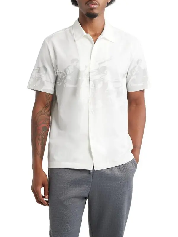 SANTO STUDIO Confidatevi Short Sleeve Button-up Shirt - White
