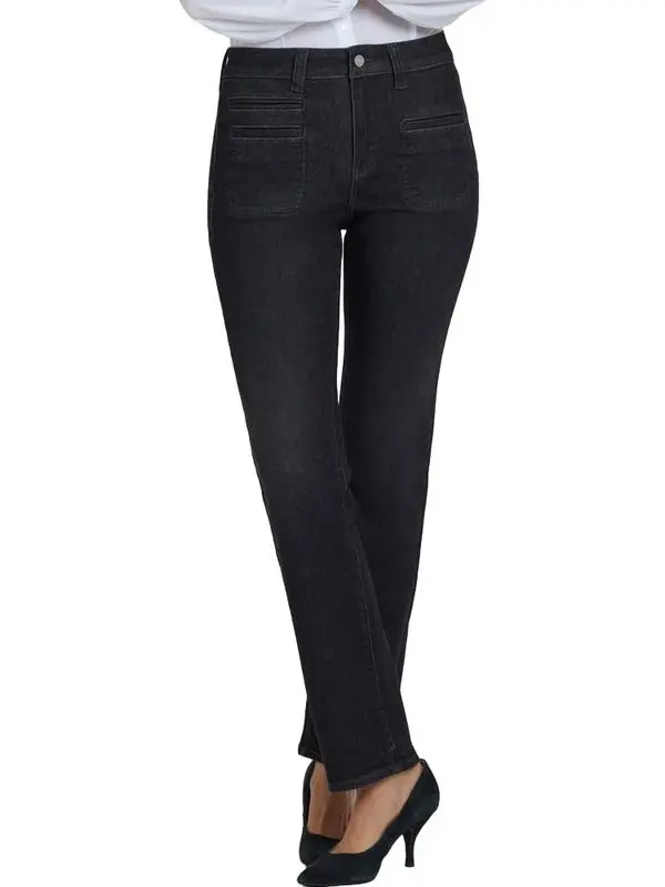 NYDJ Marilyn Utility Straight Jeans - French Nightfall