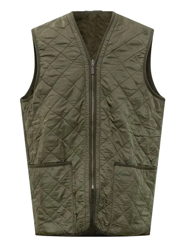 Barbour Quilted Vest With Zip Closure - Green