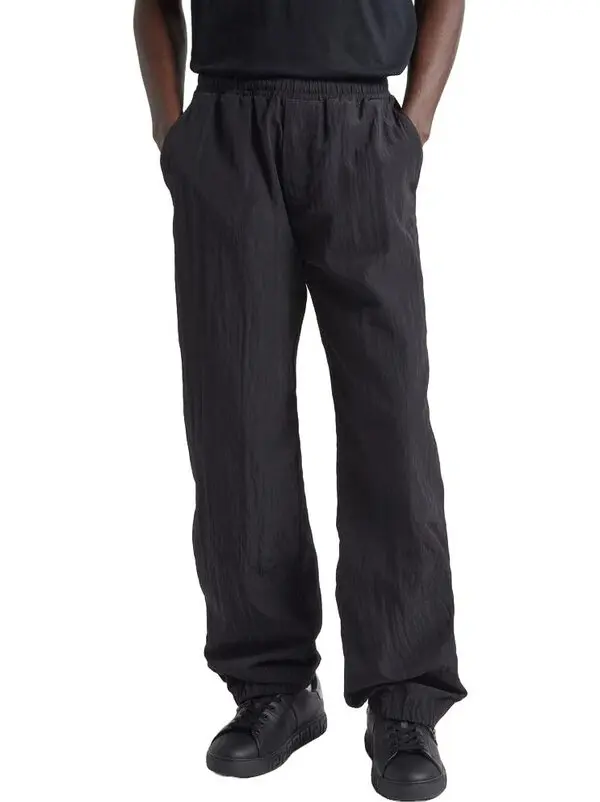 Versace Crushed Nylon Joggers - Black