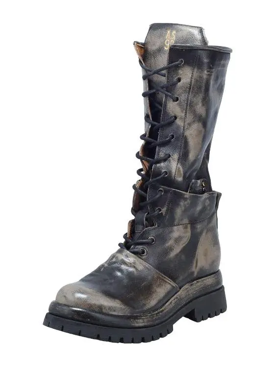 A.S.98 Donovan Distressed Leather Boot - Distressed Ice