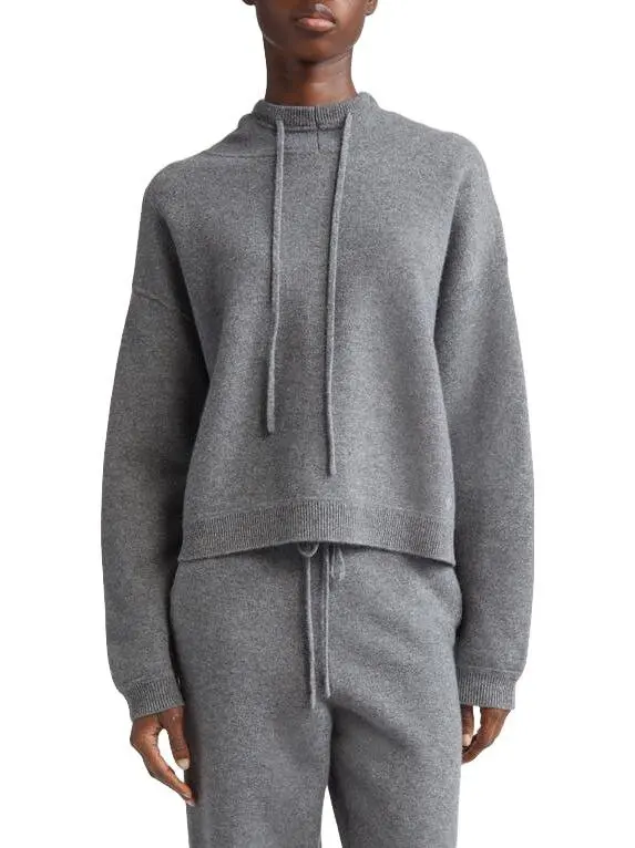 Loulou De Saison Sarla Loose Fit Cashmere Hoodie - Anthracite Melange