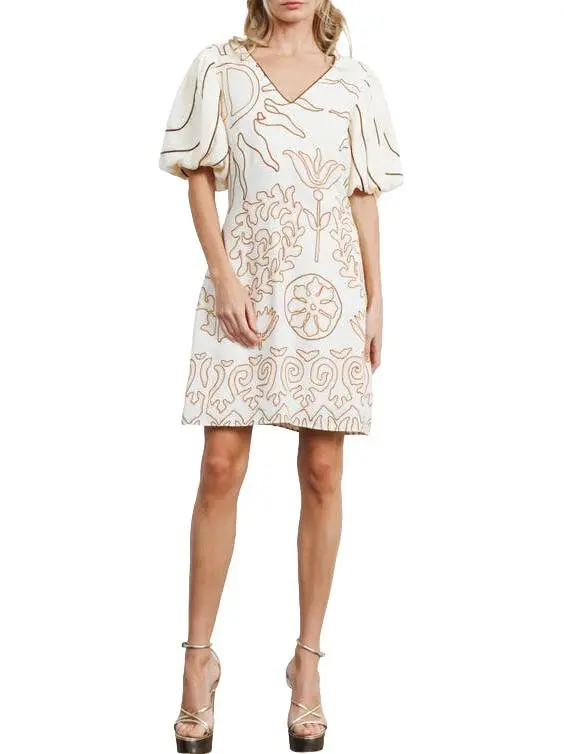 CIEBON Rochelle Floral Minidress - Cream
