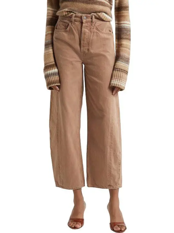 Veronica Beard Ryder High-waist Barrel-leg Jeans - Tan Sierra