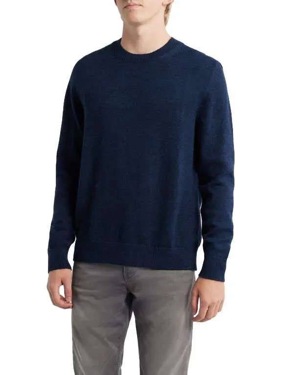 ALEX CRANE Campo Merino Wool Crewneck Sweater - Indigo