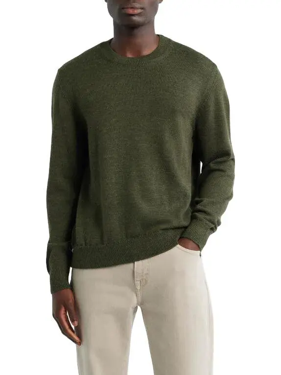 ALEX CRANE Campo Merino Wool Crewneck Sweater - Pine