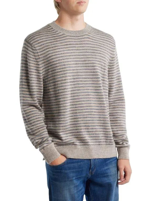 ALEX CRANE Campo Merino Wool Crewneck Sweater - Sand Lines