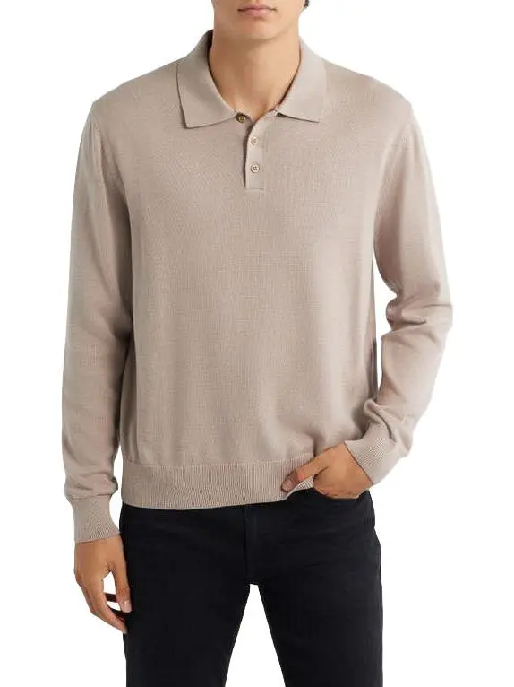 ALEX CRANE Feather Organic Cotton Polo Sweater - Rose