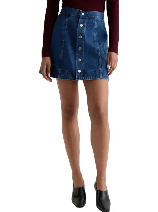 Ag Evie A-line Denim Mini Skirt - Denali