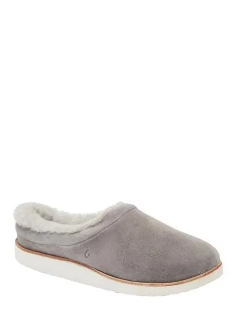 Olukai Mani Genuine Shearling Slipper - Fog /golden Sand