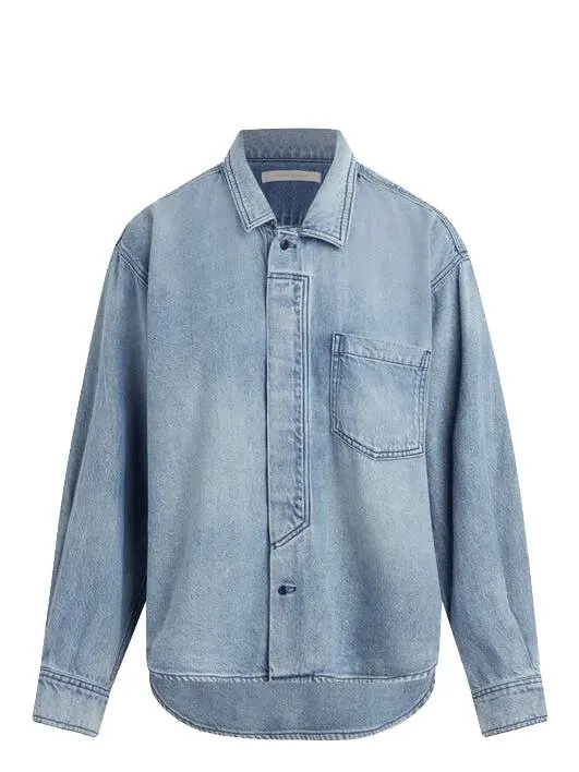 FAVORITE DAUGHTER Thinking About It Denim Shirt - Coronado