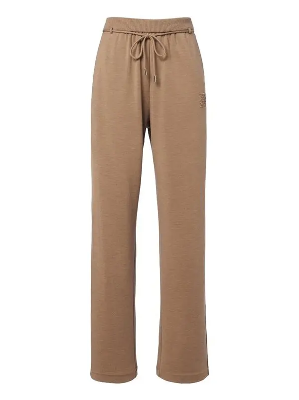 Max Mara Virgin Wool Straight Trousers - Beige
