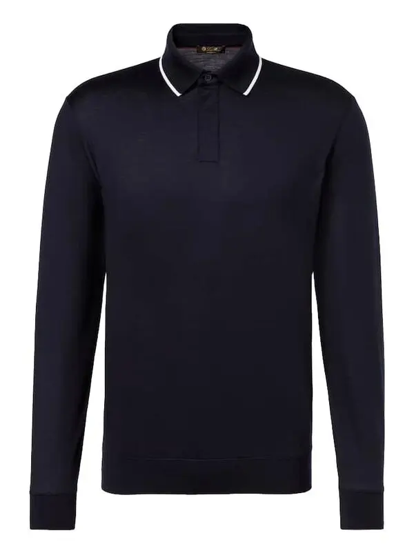 Loro Piana Waitaki Virgin Wool Polo Shirt - Blue