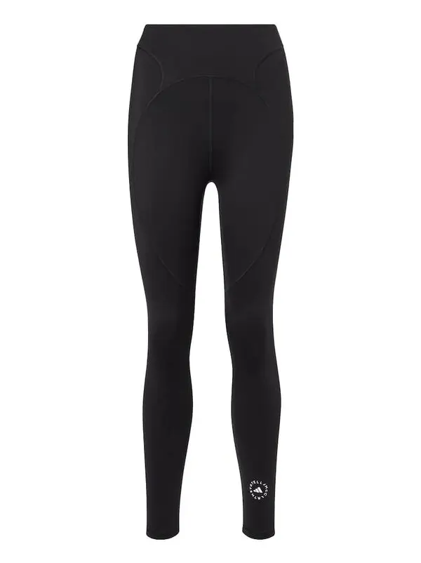Adidas By Stella McCartney Cropped High-rise Leggings - Black