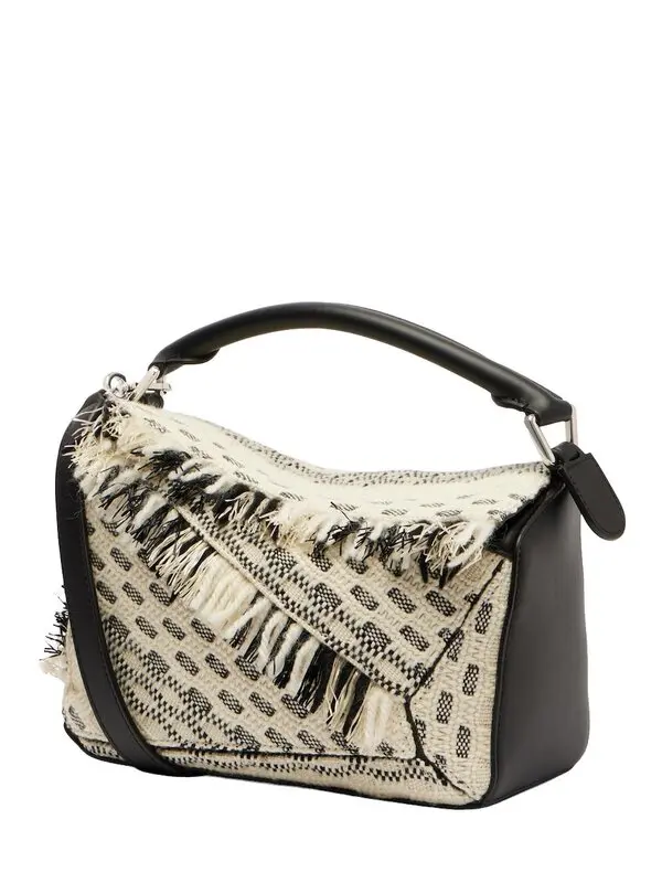 Loewe X Albers Puzzle Small Leather Top-handle Bag - Black