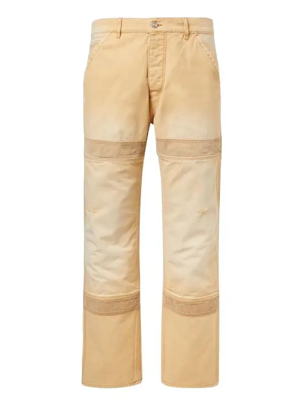 WALES BONNER Sierra Cotton Canvas Straight Pants - Beige